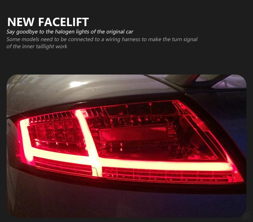 Audi TT Tail Lights 2006-2013 TT LED Tail lamp light Signal DRL Brake ...