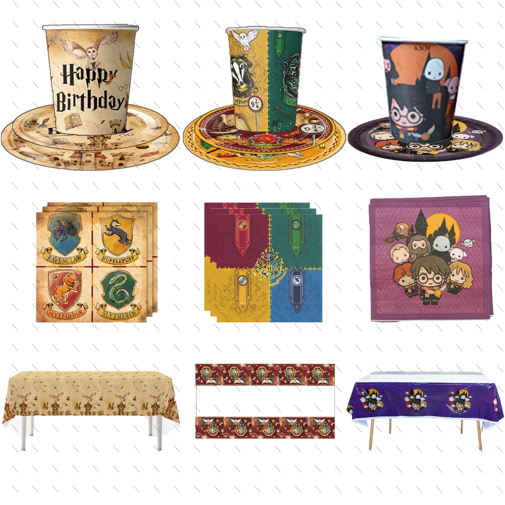 KAYOU-Harry-Potter-Birthday-Party-Tableware-Set-Cups-and-Plate-Paper ...