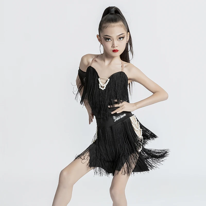 line-dance-costume-Kids-Young-girls-women-clothing-suit-samba-Fringe ...