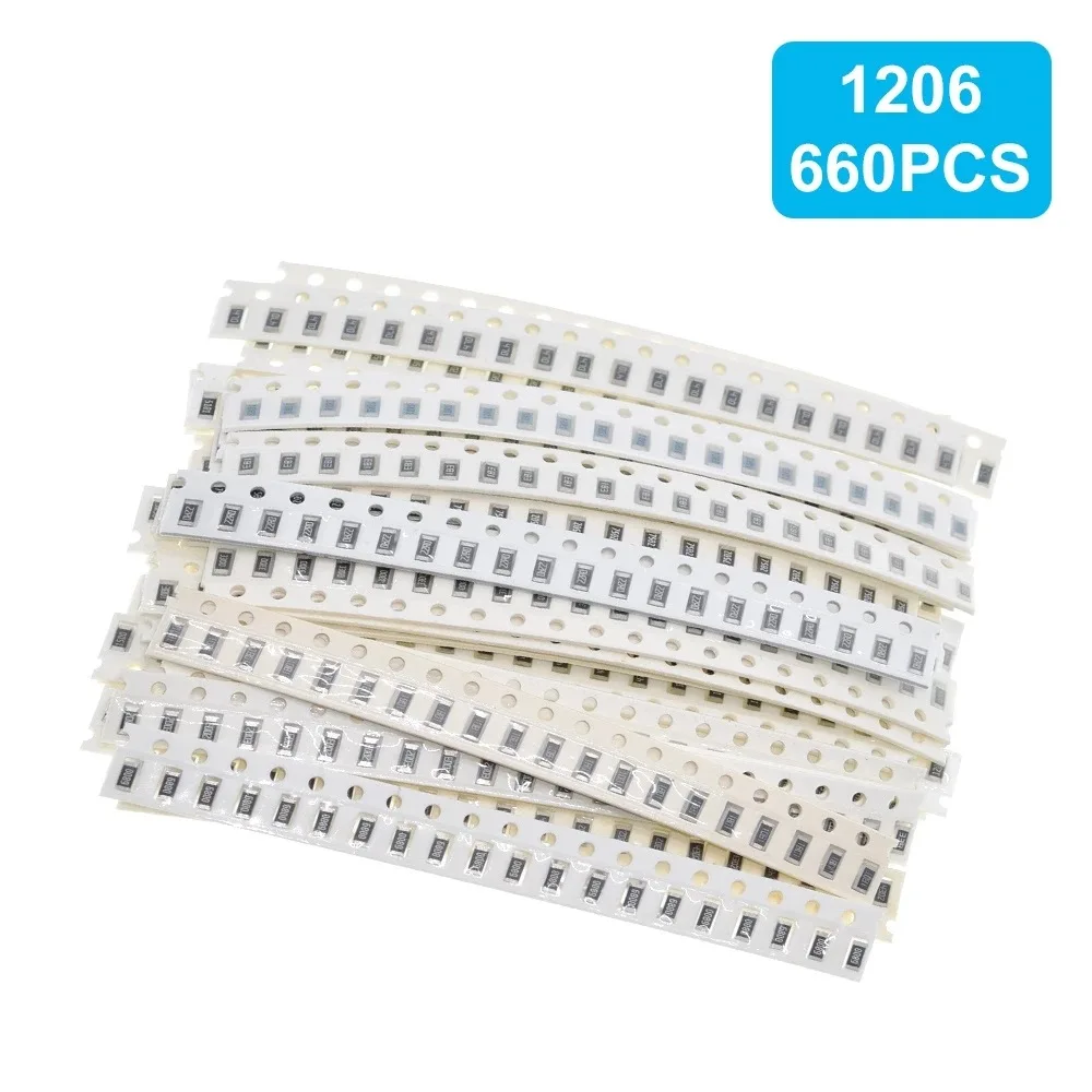 660pcs-1206-0805-0603-SMD-Resistor-Kit-Patch-Resistor-Assorted-Kit-1ohm ...