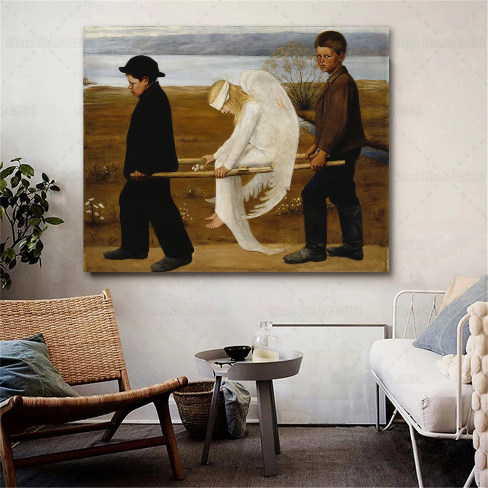 The Wounded Angel By Hugo Simberg Canvas Painting Famous Poster Wall ...