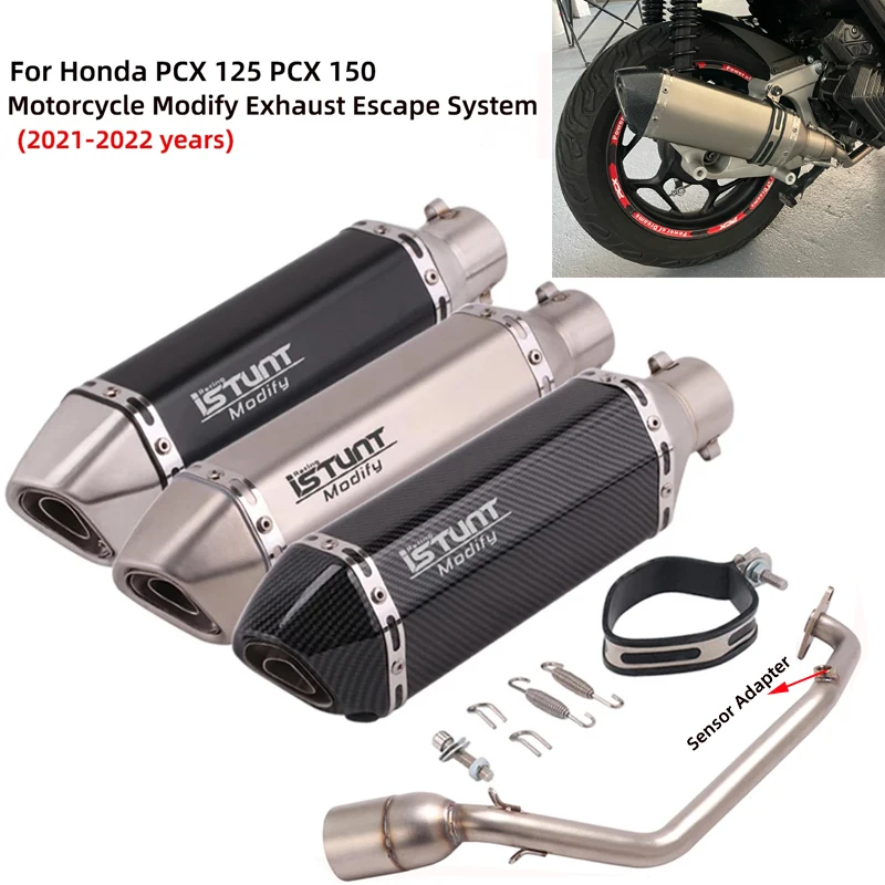 For-Honda-PCX125-PCX150-PCX-125-150-2021-2022-Motorcycle-Exhaust-Escape-Full-System-Modify ...