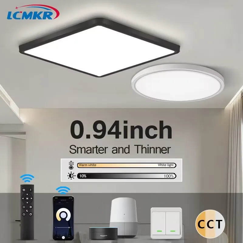 Smart LED Ceiling Lamps WiFi Tuya App/Voice/Remote Control with Alexa ...
