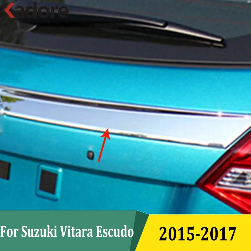 For-Suzuki-Vitara-Escudo-2015-2016-2017-Chrome-Car-Rear-Trunk-Lid-Cover ...