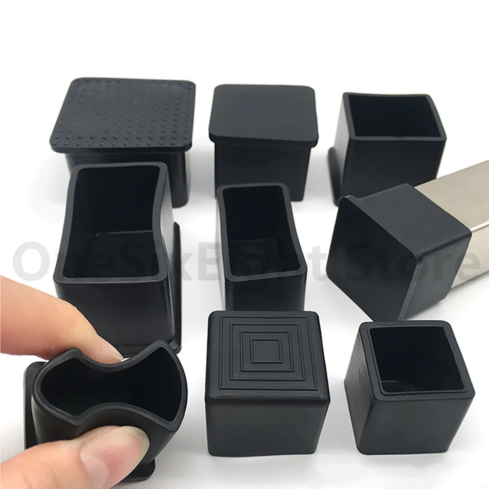 Square-Rubber-Chair-Ferrules-AntiScratch-Floor-Protector-Table-Feet-Leg ...