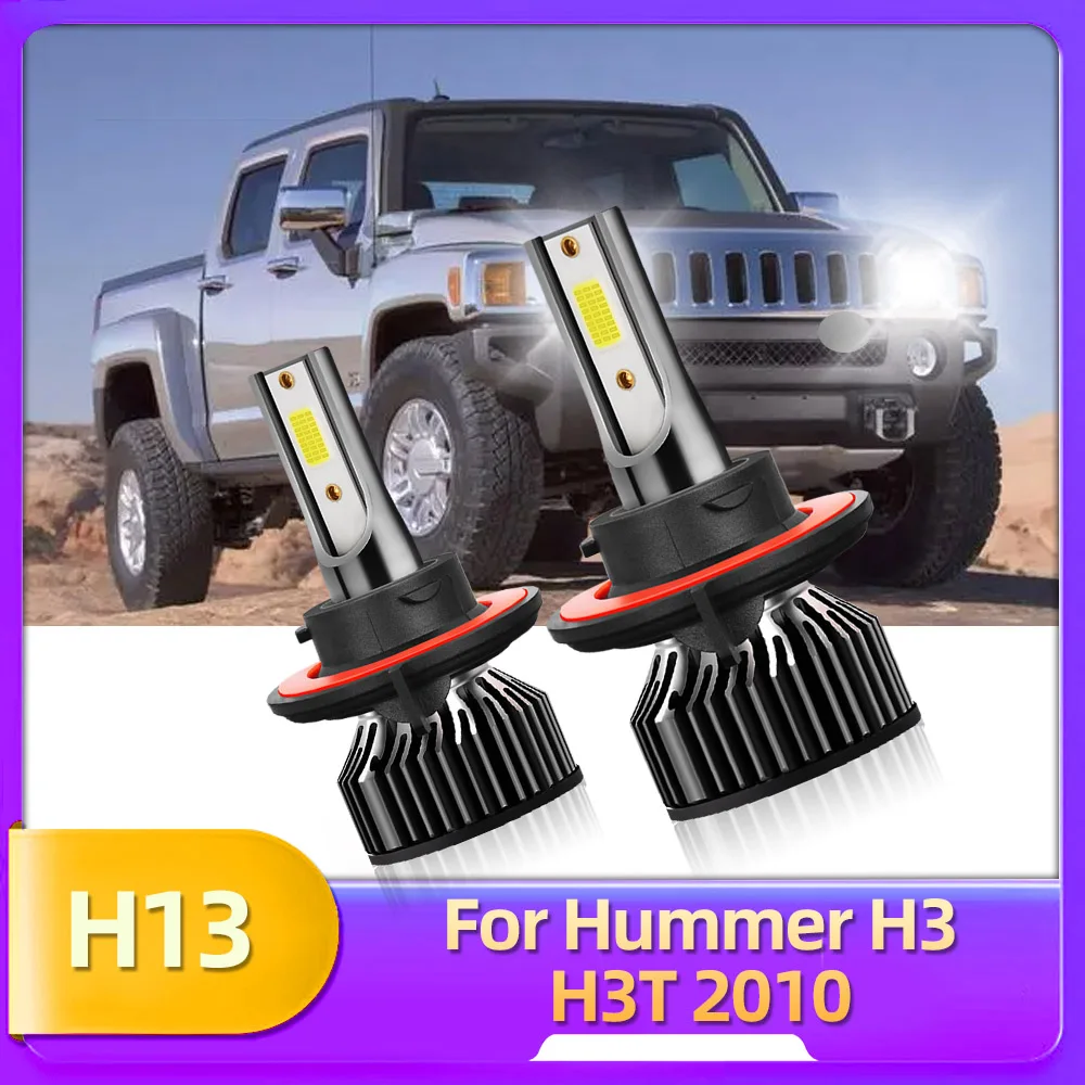 LSlight-2Pcs-6000K-H13-Turbo-Led-For-Hummer-H3-H3T-2010-Car-Headlight ...