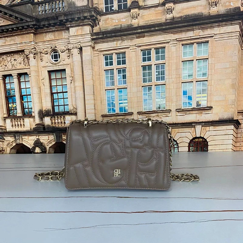 Alta qualidade de couro genuíno chch hchc 2023 nova cor sólida um ombro ...