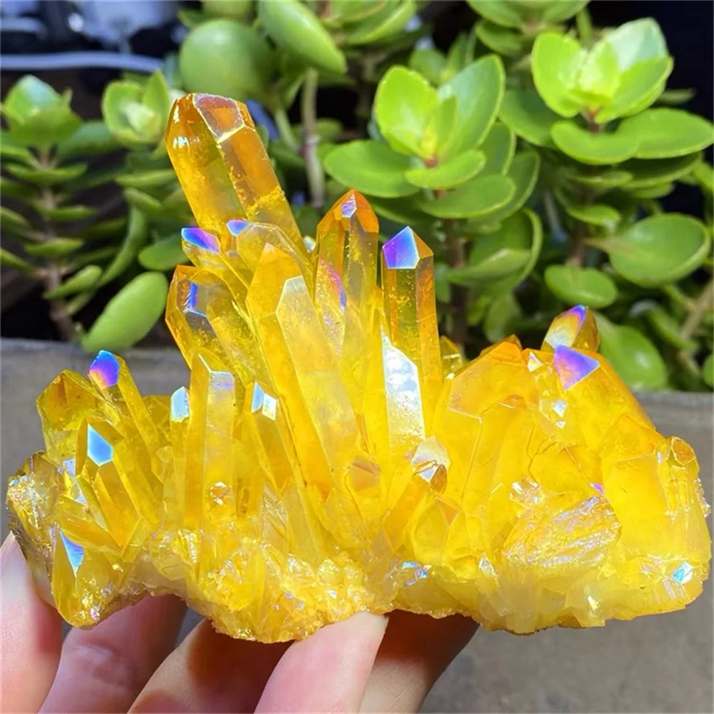 Racimo-de-cristal-Natural-electrochapado-cristales-en-bruto-cuarzo ...