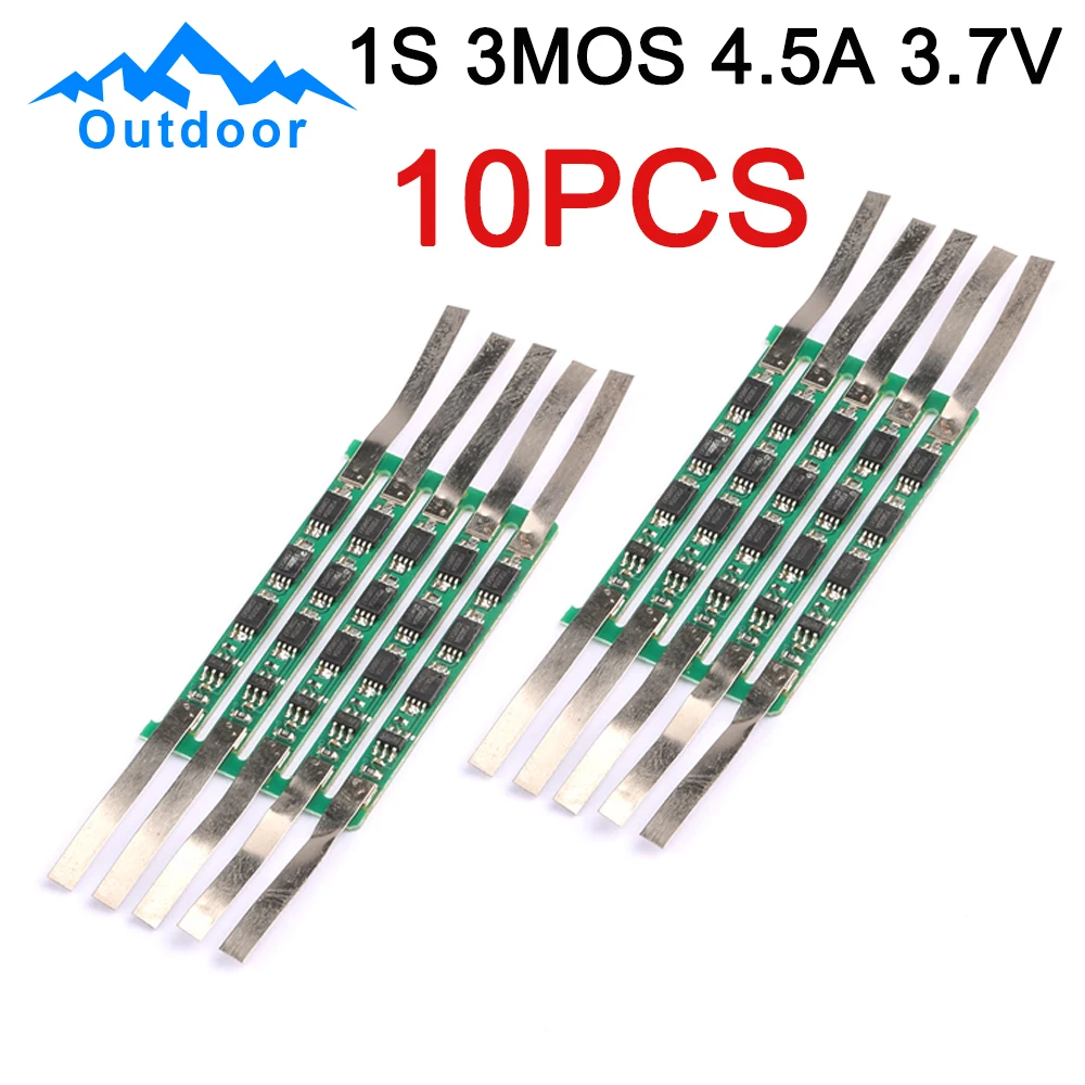 10PCS-1S-3MOS-lithium-battery-protection-board-Charger-Protection-Board-Overcharge-Overdischarge ...