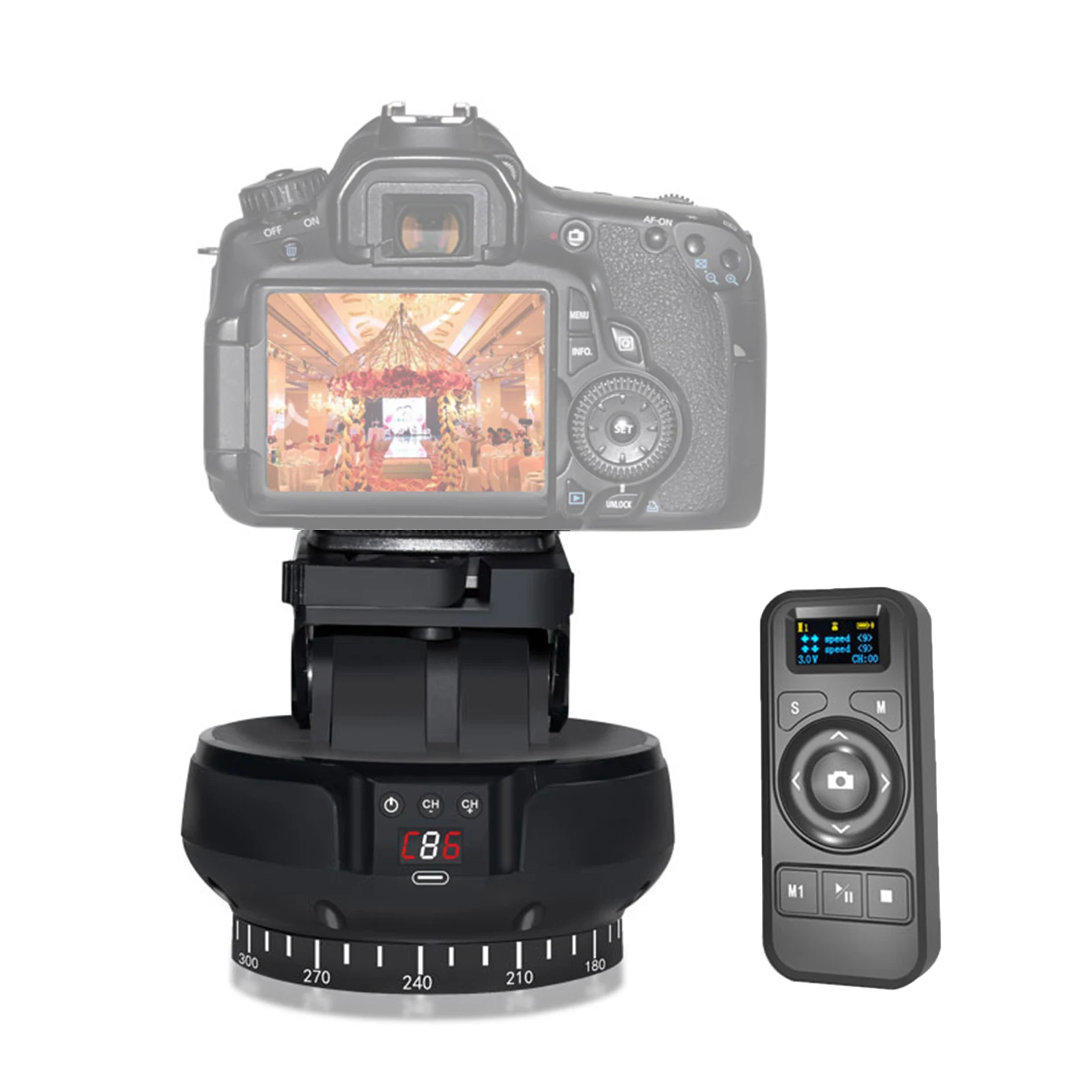 Andoer-Motorized-Pan-Tilt-Head-2-axis-Panoramic-Head-360-Rotation-100M ...