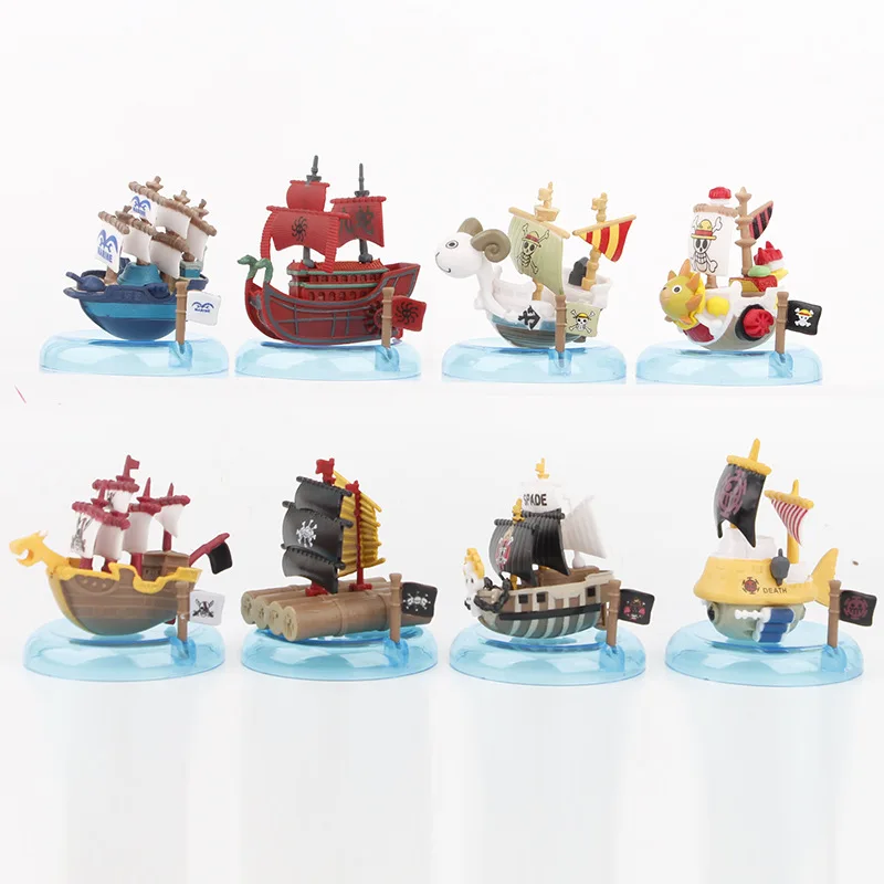 8Pcs-Set-One-Piece-Thousand-Sunny-Pirate-Ship-Figures-Navy-Boat-Going ...