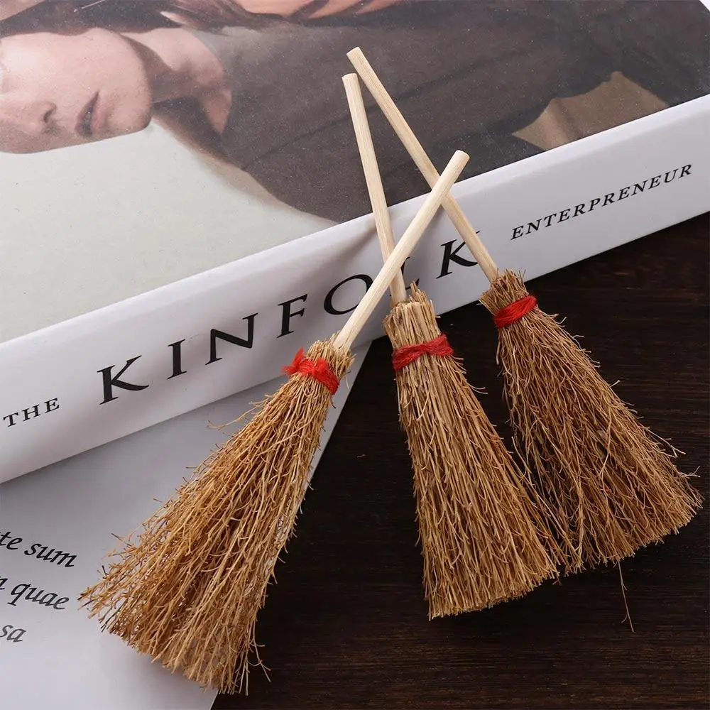 10PCS-Set-Creative-Witch-Straw-Brooms-Figurines-Simple-Wooden-Doll ...