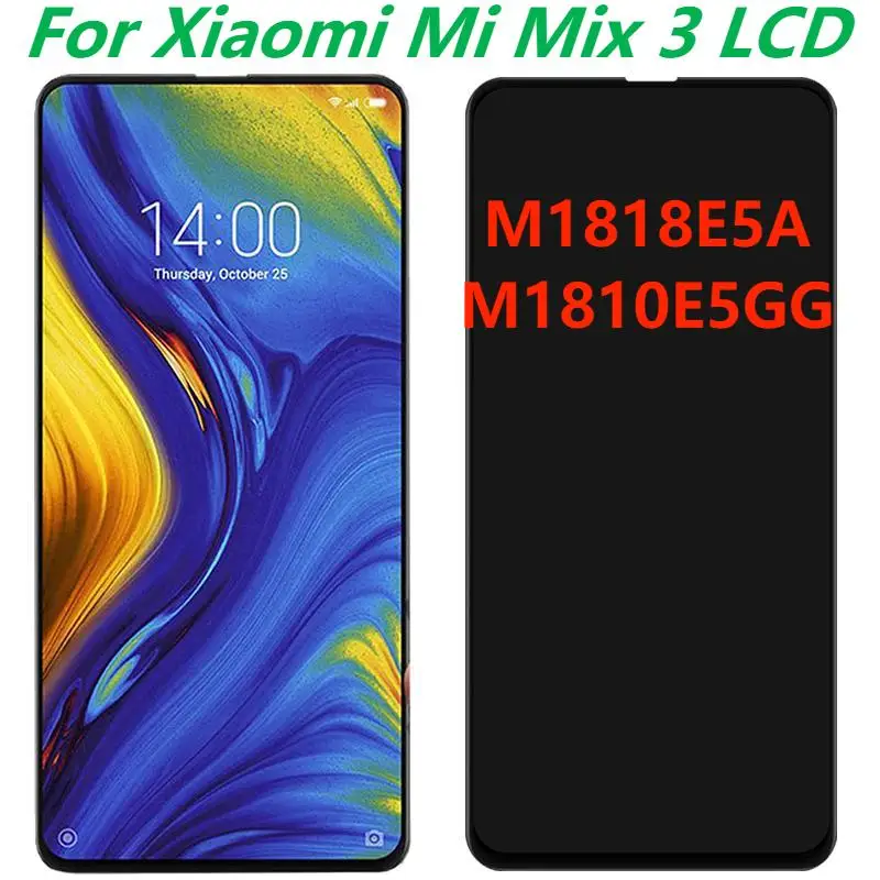 Super AMOLED For Xiaomi Mi Mix3 LCD Display With Frame 6.39 " Mix 3 M1810E5GG 4G M1810E5A LCD ...