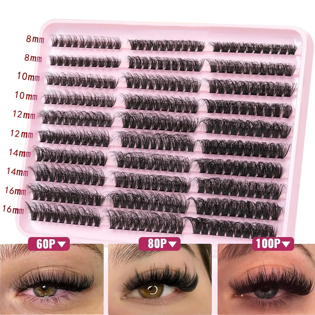 290-300Pcs-5D-Fluffy-Thick-Eyelash-Clusters-D-DD-Curl-Wispy-Individual ...