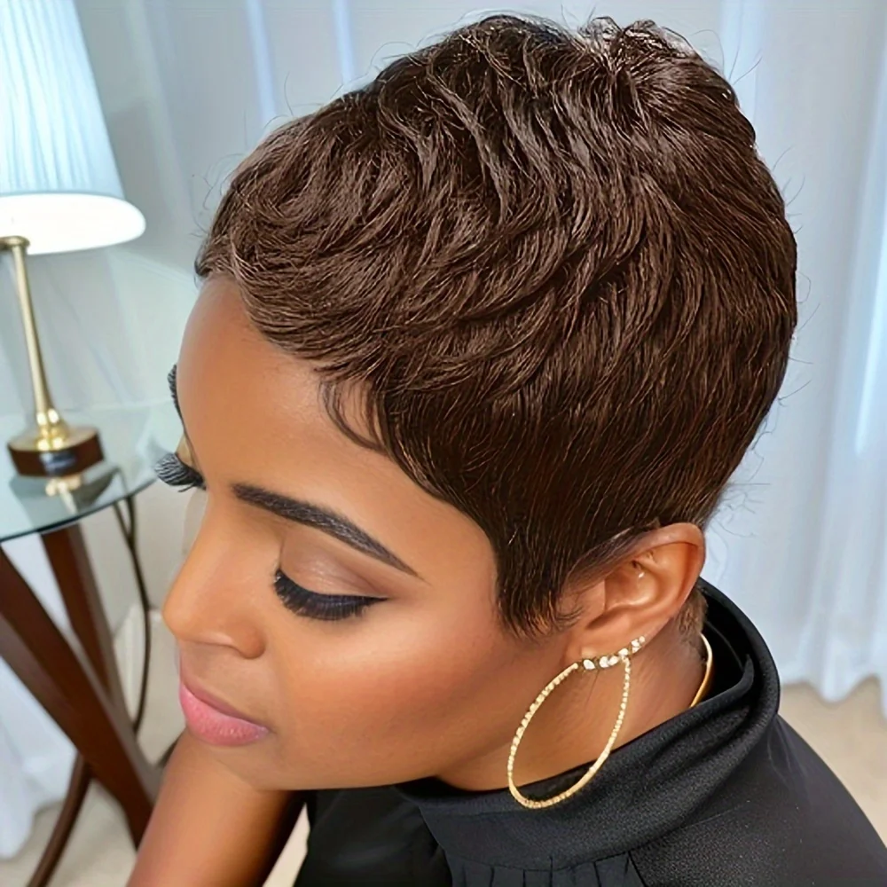 30-color-marr-n-150-densidad-hecha-a-m-quina-corte-pixie-peluca-de ...