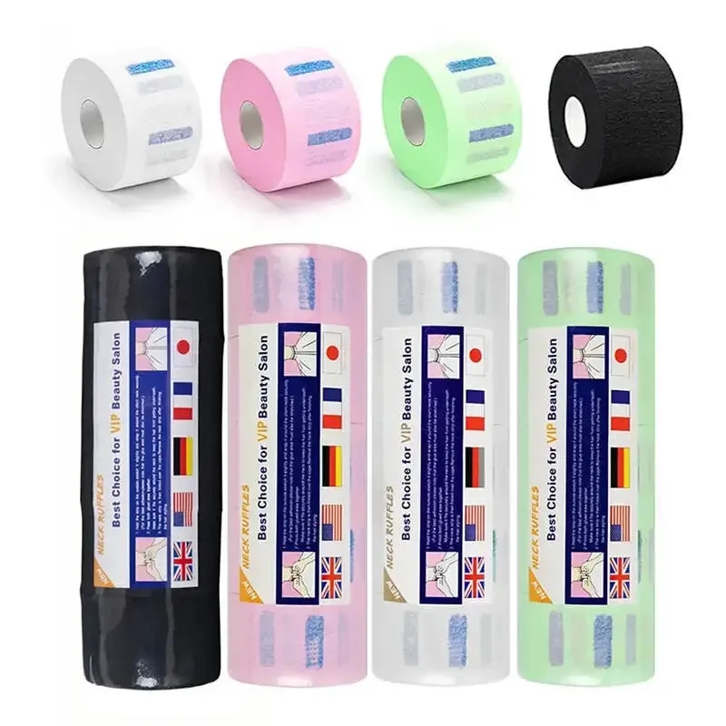 Professional-Neck-Paper-Black-Salon-Barber-Hair-Dresser-Roll-Cutting ...