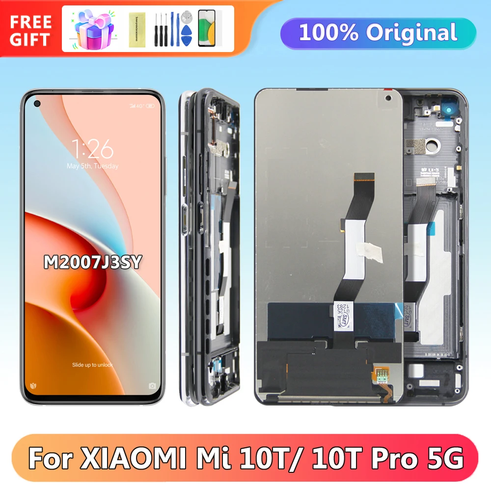 Pantalla táctil Digital Mi 10T Pro 5G con marco, para Xiaomi Mi 10T 5G ...