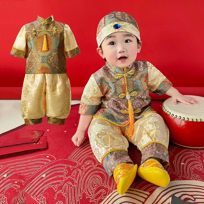 2023NEW-Chinese-Hanfu-For-Baby-Boy-Embroidery-Tang-Suit-Birthday ...