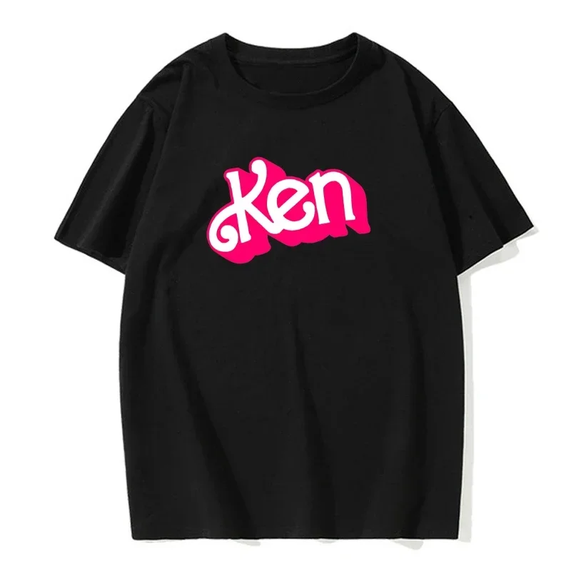 Men-Summer-Fashion-Cotton-T-Shirt-Pink-Ken-Letter-Print-Tops-Tees-Male ...