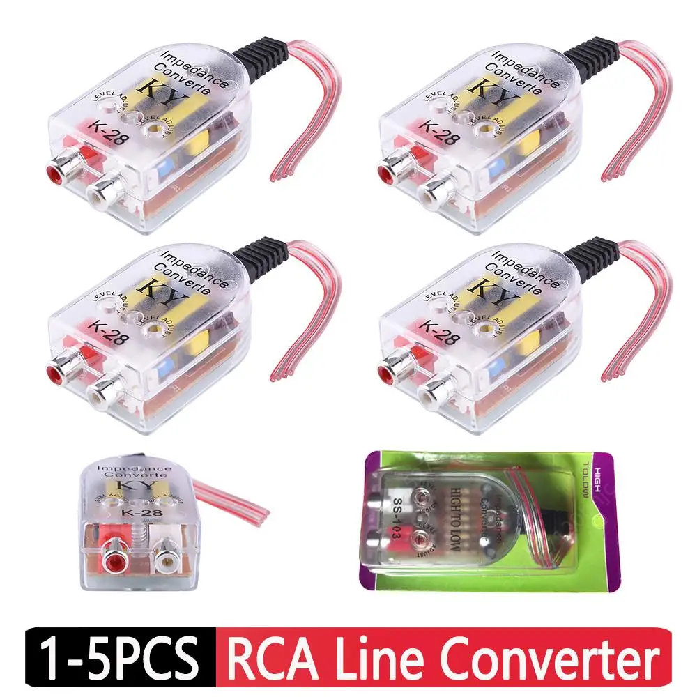 Car-Audio-High-to-Low-RCA-Line-Imped-ncia-Converter-Gadgets-Speaker ...