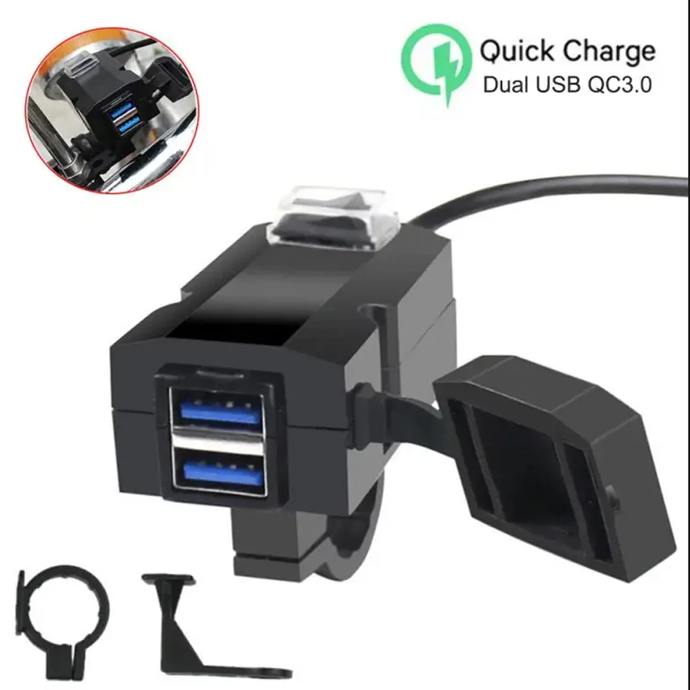 QC3-0-Motorcycle-Charger-Waterproof-USB-Adapter-Mobile-Phone-Dual-USB ...