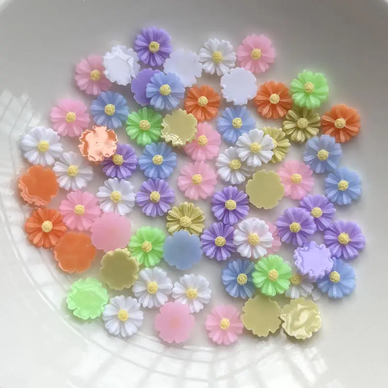 Beautiful 8mm mini daisy resin rhinestone diy nail enhancement/jewelry ...