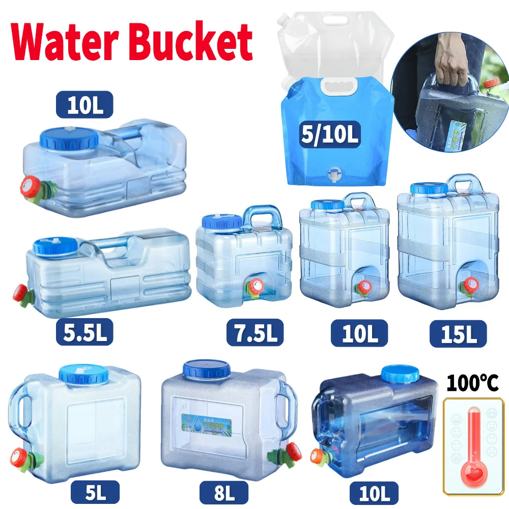 5/7.5/8/10//12/15L Outdoor Water Bucket Driving Pure Water Tank ...
