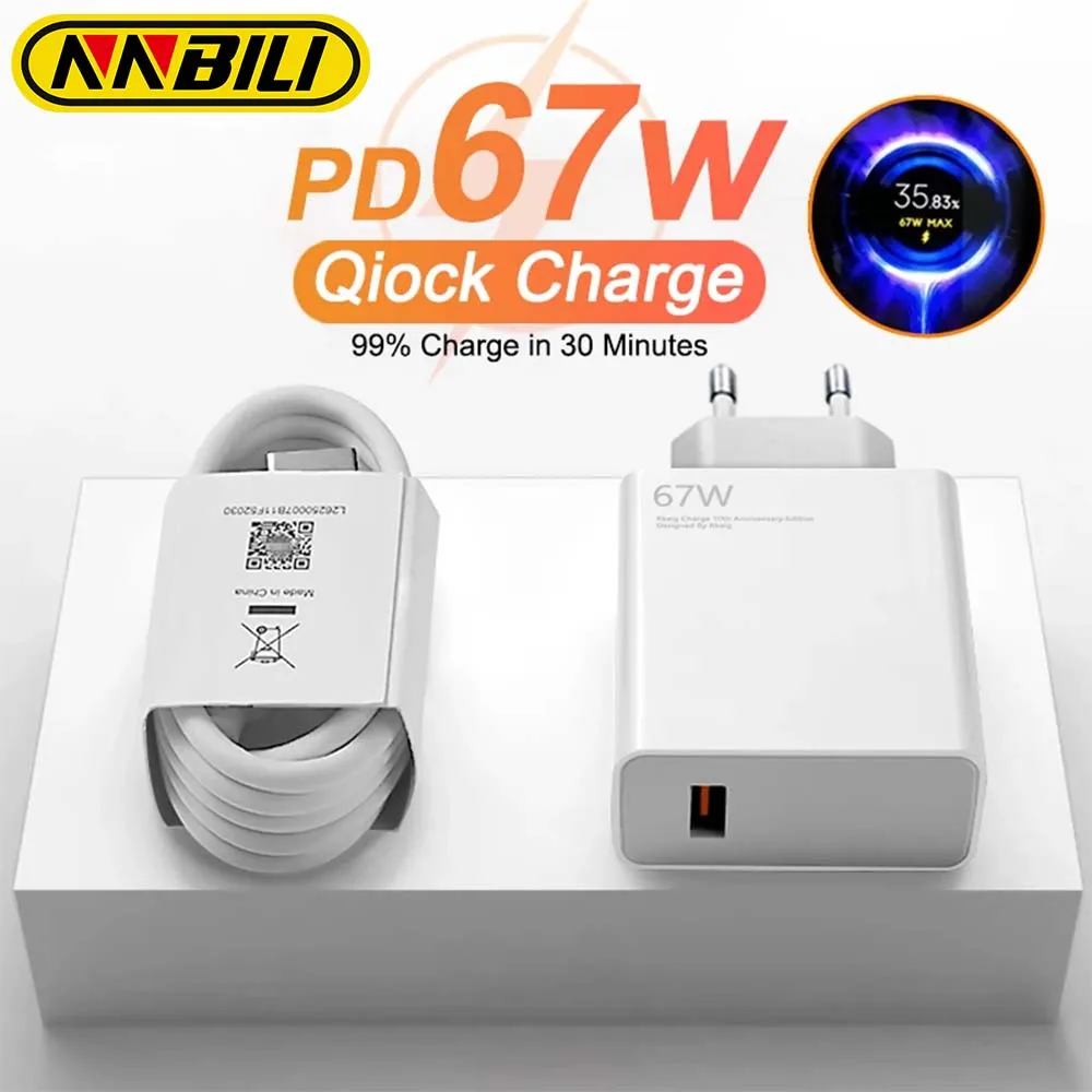 NNBILI-67W-USB-Fast-Charger-for-Xiaomi-14-13-12-11-10-Ultra-Redmi-Note ...