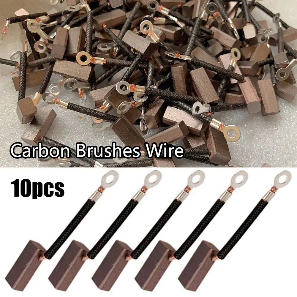 10pcs 6×8×18mm J460 DC Motor Agricultural Motor Carbon Brushes Wire Leads Generator Generic ...