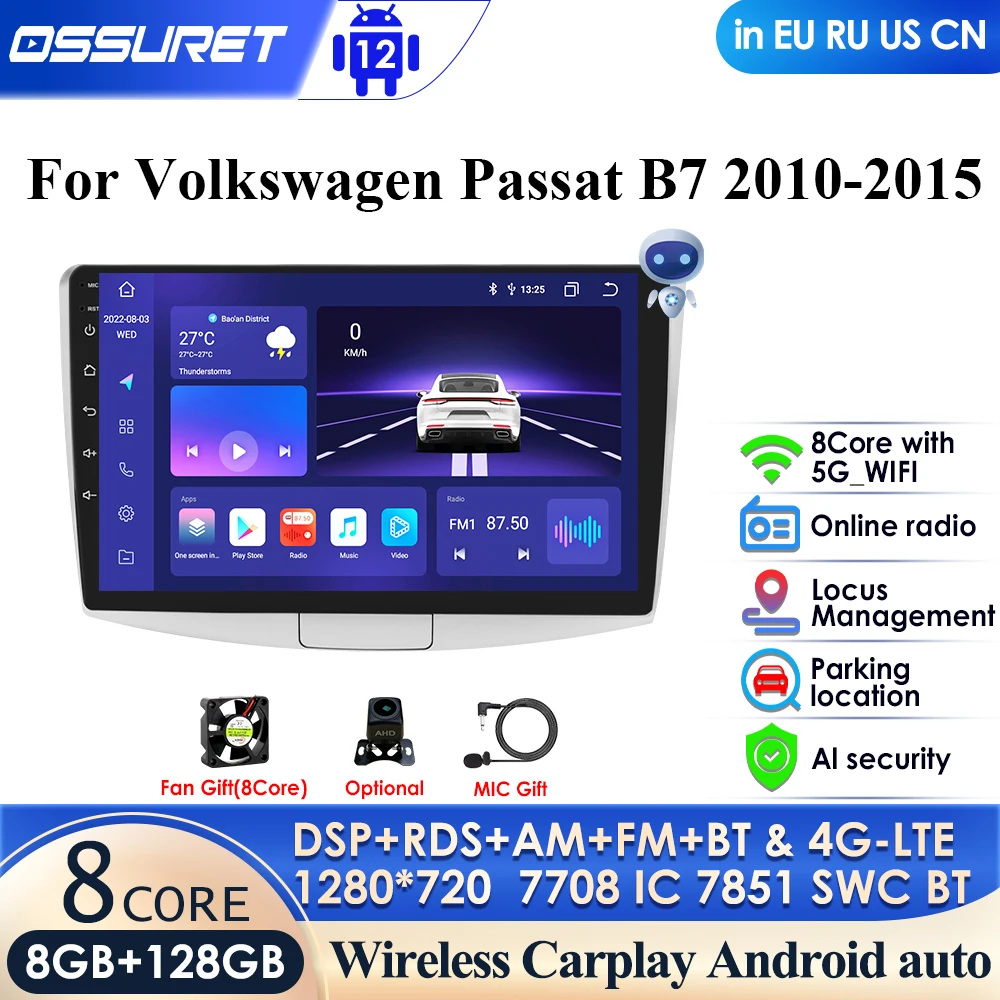 Reproductor Multimedia de vídeo y Radio para coche, dispositivo con Android, 2Din, estéreo ...