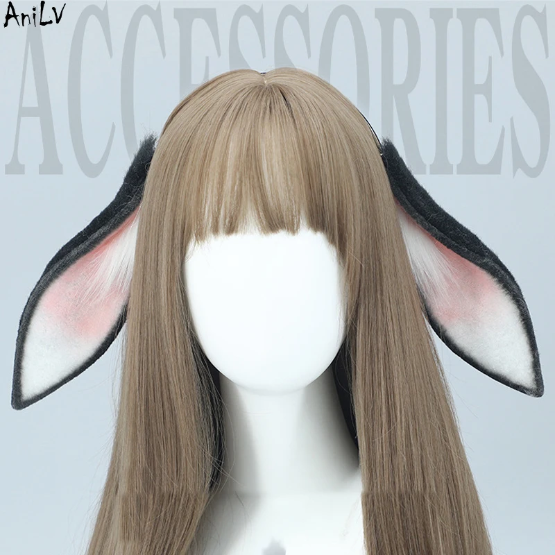 AniLV-Anime-Girl-Cotton-Candy-Dropped-Ear-Rabbit-Headband-Bunny-Plush ...