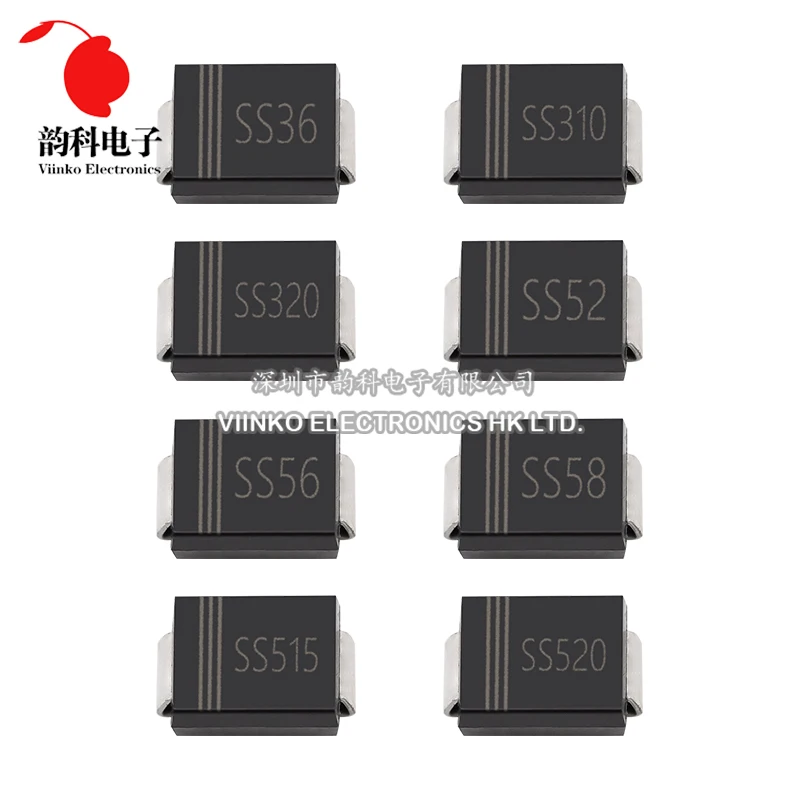 Diodo-rectificador-Schottky-SMB-50-piezas-SS24-SS26-SS34-SS36-SS310 ...