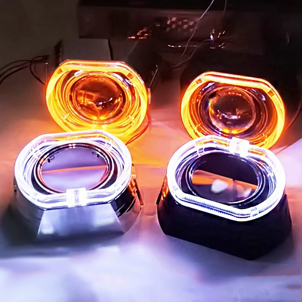 Angel-Eyes-Lampshade-For-BMW-e39-e46-3-Inch-Biled-Xenon-Projector-Lens ...