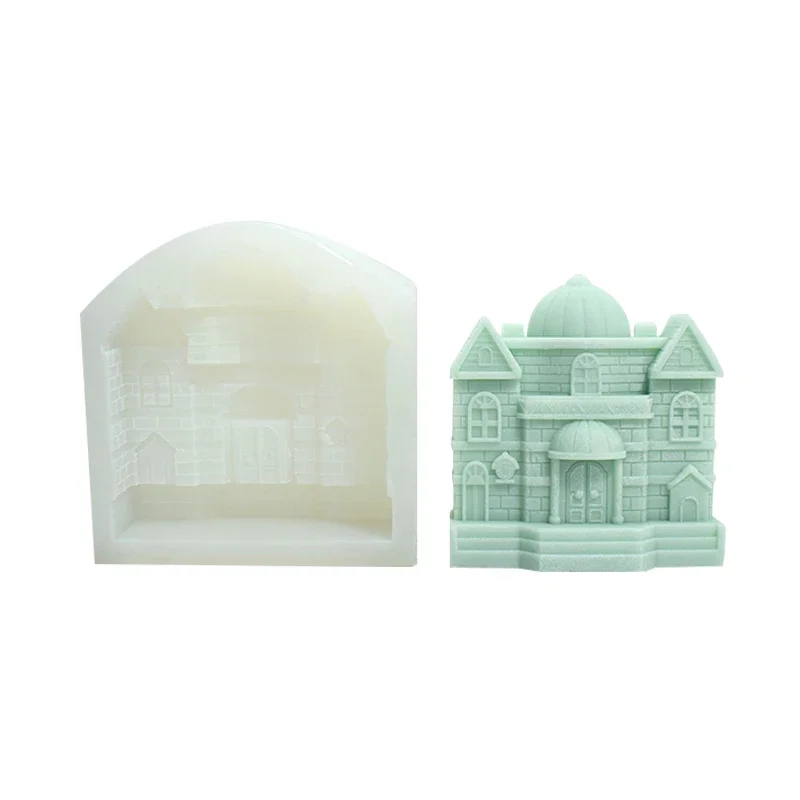 Castle-church-shape-candle-silicone-mold-handmade-DIY-mousse-chocolate ...