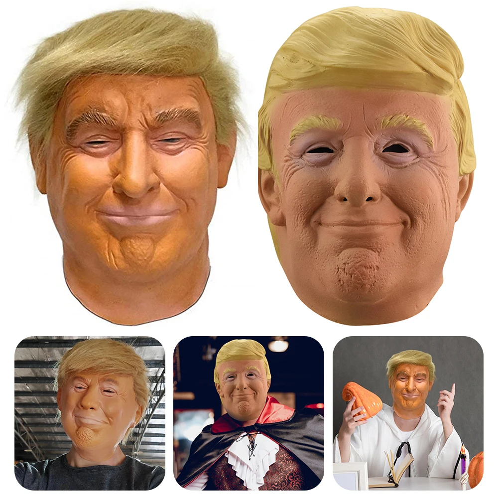 Donald-Trump-Mask-Realistic-President-Latex-Headgear-Halloween-Party ...