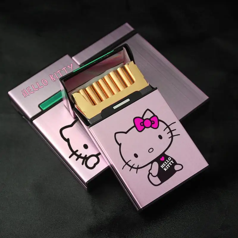 Pink-Miss-Hello-Kitty-Cigarette-Case-Rose-20-Sticks-Portable-Flip-Cover ...