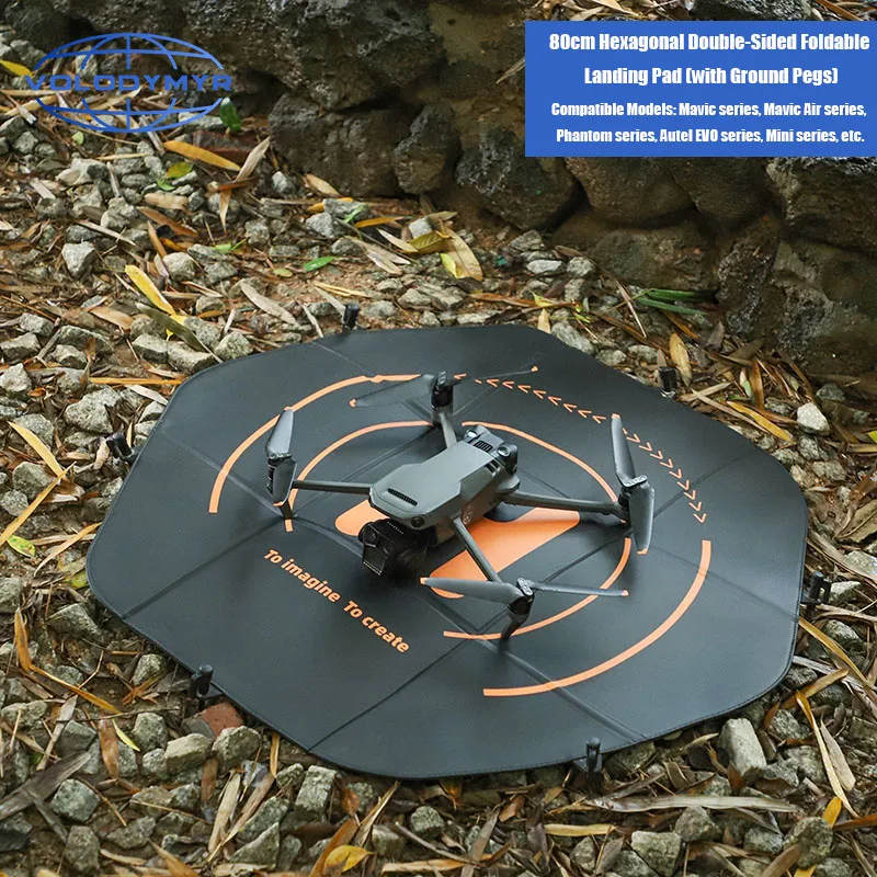 VOLODYMYR 80cm Foldable Landing Pad Double-sided Leather Aircraft ...
