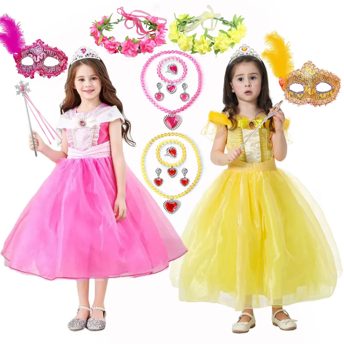 Disney Princess Dress Halloween Beauty and the Beast Cospaly Fancy ...