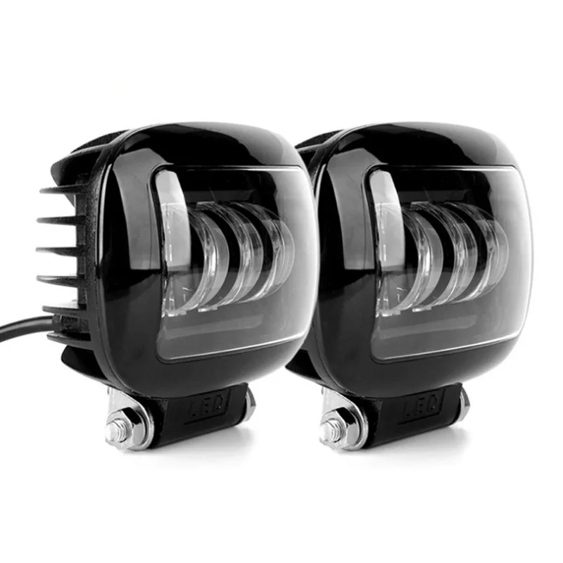 2PCS-5-inch-square-round-30W-work-light-Wrangler-off-road-vehicle ...