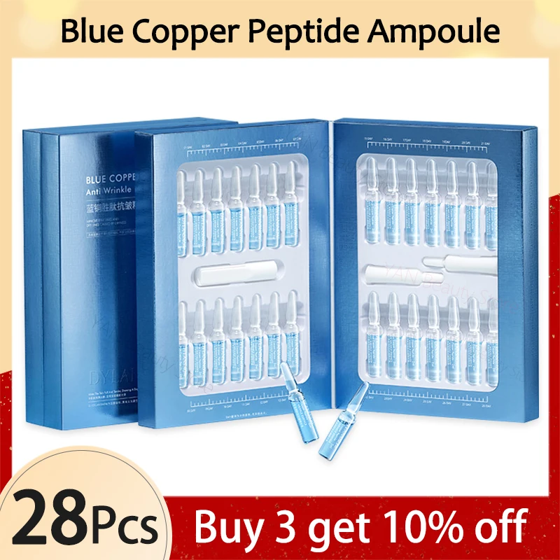 28-84Pcs-Blue-Copper-Peptide-Firming-Brighten-Ampoule-Polypeptide-Anti ...