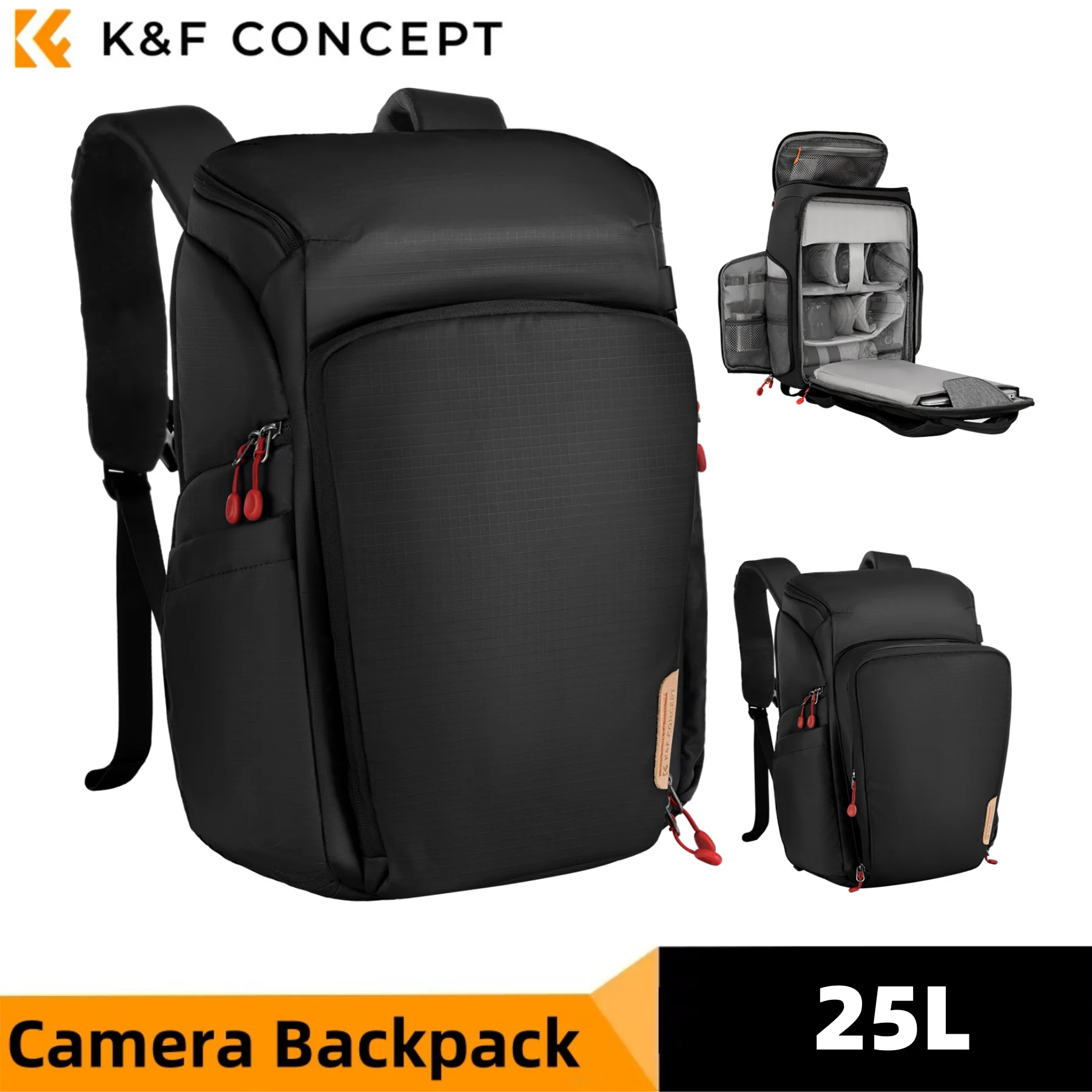 K-F-Concept-Camera-Backpack-Travel-Outdoor-Waterproof-25L-Large ...