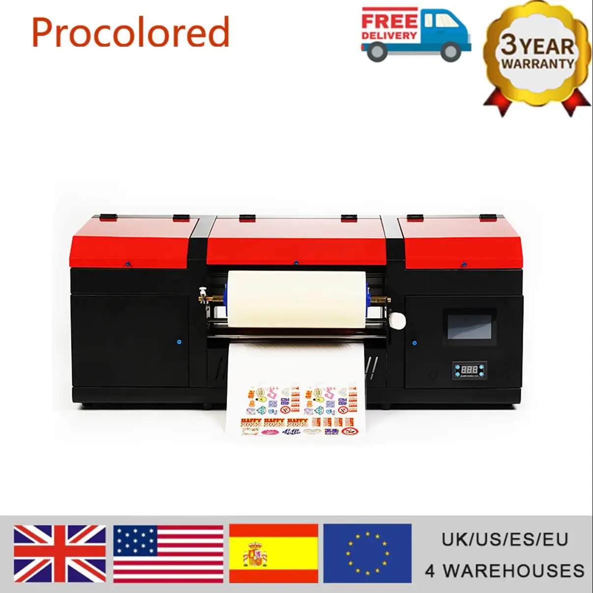 A3 UV DTF 2 in 1 Multifunctional Sticker Printer Dual Heads Waterproof ...