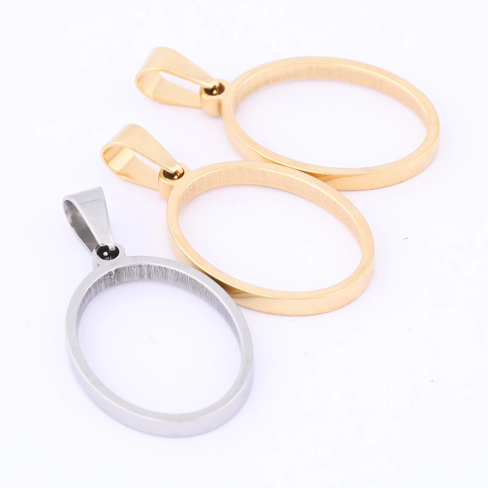 Biseles-ovalados-de-acero-inoxidable-para-fabricaci-n-de-joyas-de ...