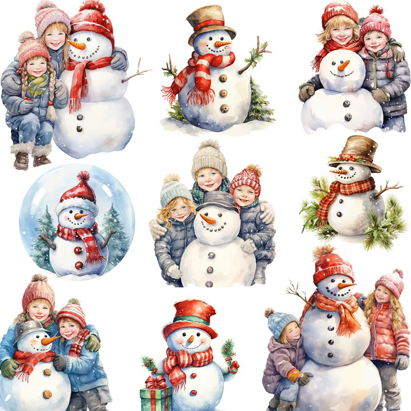 Winter-Christmas-Snowman-Stickers-Crafts-And-Scrapbooking-stickers-kids ...