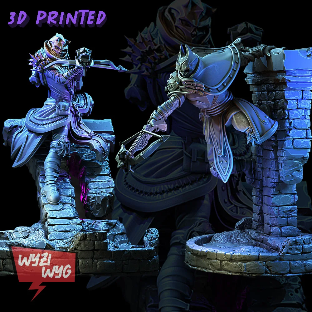 Rogue Miniature, Ranger Figure With Crossbow Weapon, Assassin, Hd 3d ...