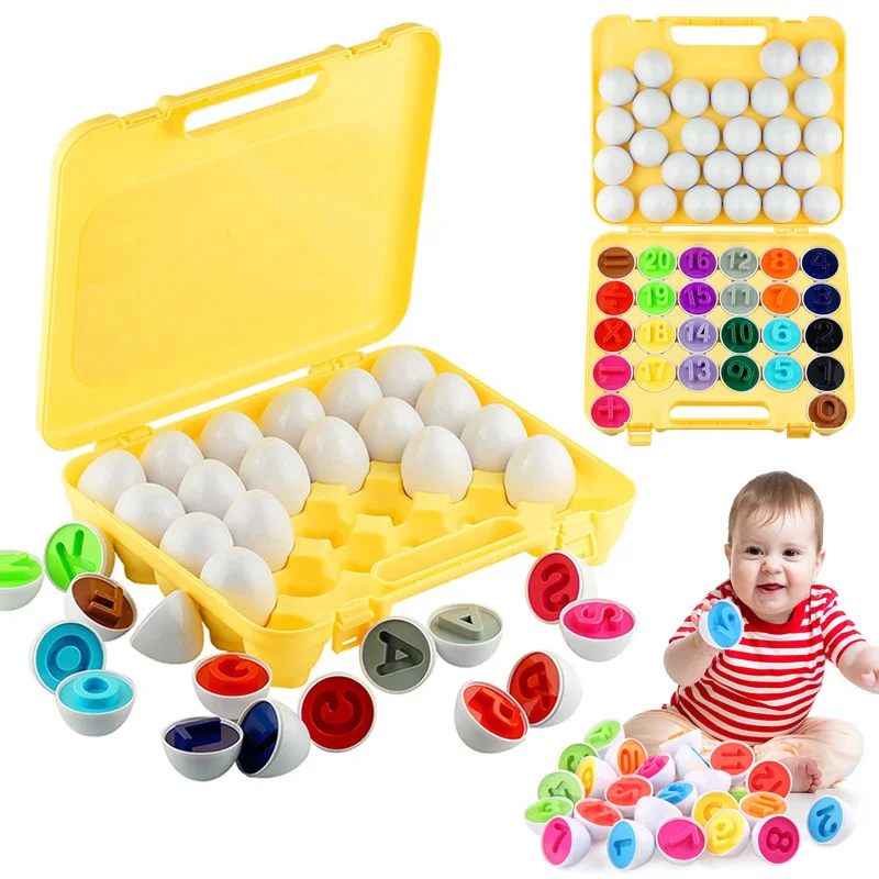 Montessori-Toy-Matching-Eggs-Easter-Colors-Shapes-Recognition-Kids ...
