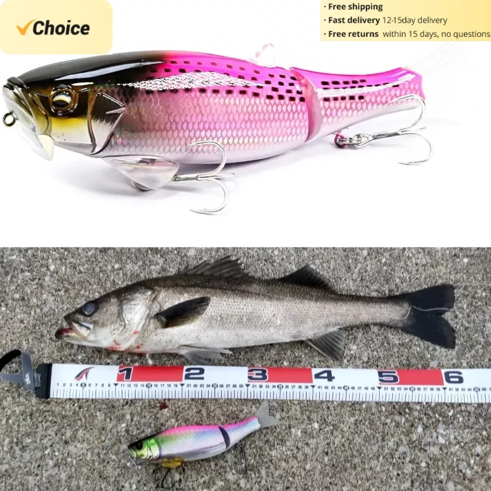 TSUYOKI-Isca-de-pesca-articulada-isca-deslizar-Swimbait-grande-jogo-L-pis-Trolling-Dowzone-220 ...