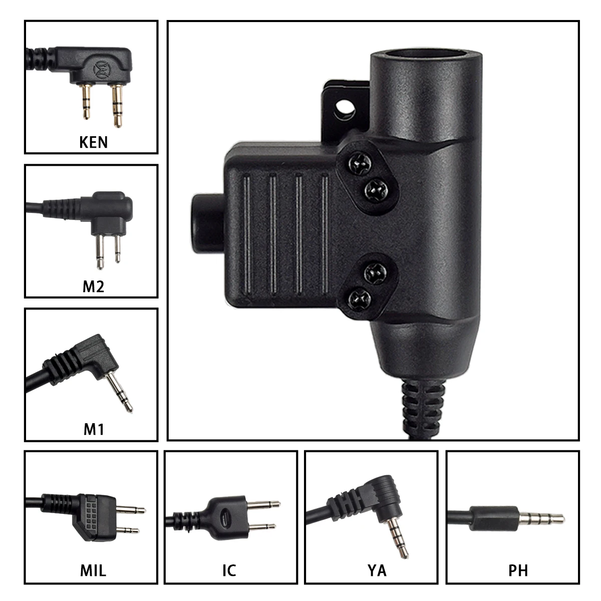 Tactical-U94-PTT-7-0-Cable-Plug-Headset-Adapter-for-Walkie-Talkie-TYT ...