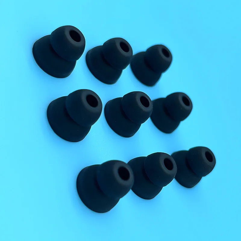 5 Pairs Silicone Ear Tips Ear Bud Earphone Replacement Two Layer In-Ear ...