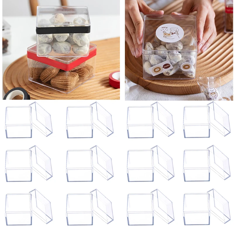 12pcs-Clear-Acrylic-Square-Cube-Candy-Box-Treat-Gift-Boxes-Container ...